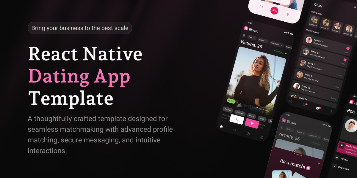 React Native Dating App Template & UI Kit | theappmarket