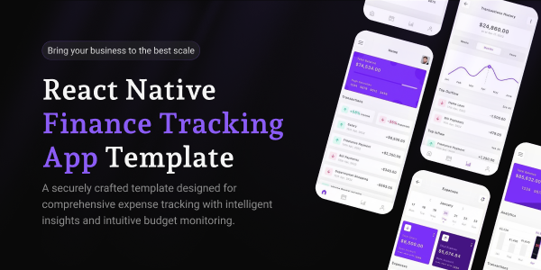 React Native Finance Tracking Template & UI Kit | theappmarket