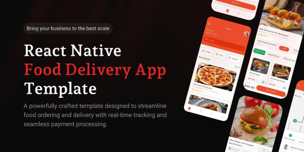 React Native Food Delivery App Template | theappmarket